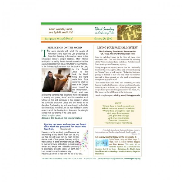 Fifh Sunday of Easter – San Ignacio of Loyola Parish